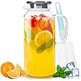 Amazon.com: Yirilan Glass Pitcher, 1.8 Liter Water Pitcher with Lid ...