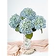 Amazon.com: SUMTIPHUN 4 Pcs 20'' Real Touch Hydrangeas Light Blue ...
