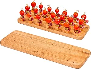 Amazon.com | Wooden Oak Catering Display Stands Food Skewer Holder ...