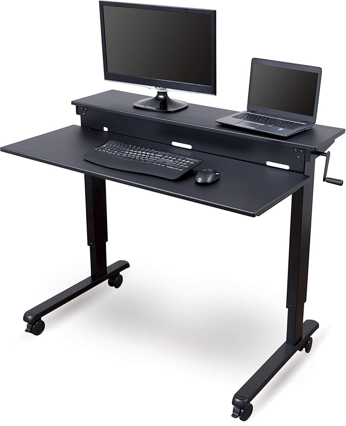 Amazon.com: Stand Up Desk Store Crank Adjustable Sit to Stand Up ...