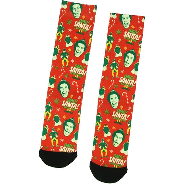 Elf Movie Slippers Buddy The Elf Slipper Socks - Official With No-Slip ...