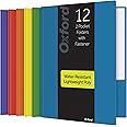 Oxford Duotangs with Pockets, 12 Pack, 100-Sheet Capacity, Plastic Twin ...