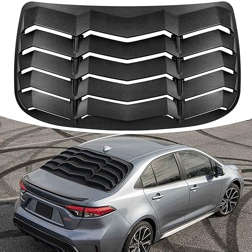 Rear Window Louver for Toyota Corolla 2019 2020 2021 ABS Matte Black ...
