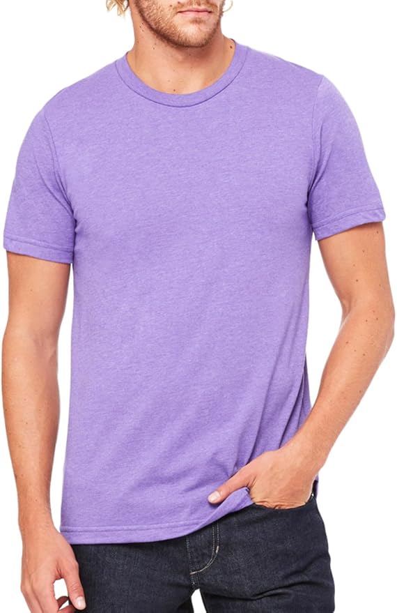 Bella Canvas Jersey Short-Sleeve T-Shirt (3001C) Heather Team Purple ...