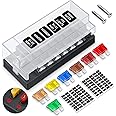 Amazon.com: ELECTOP Upgraded 6 Way Blade Fuse Block Fuse Box with Single Positive Line Power ...
