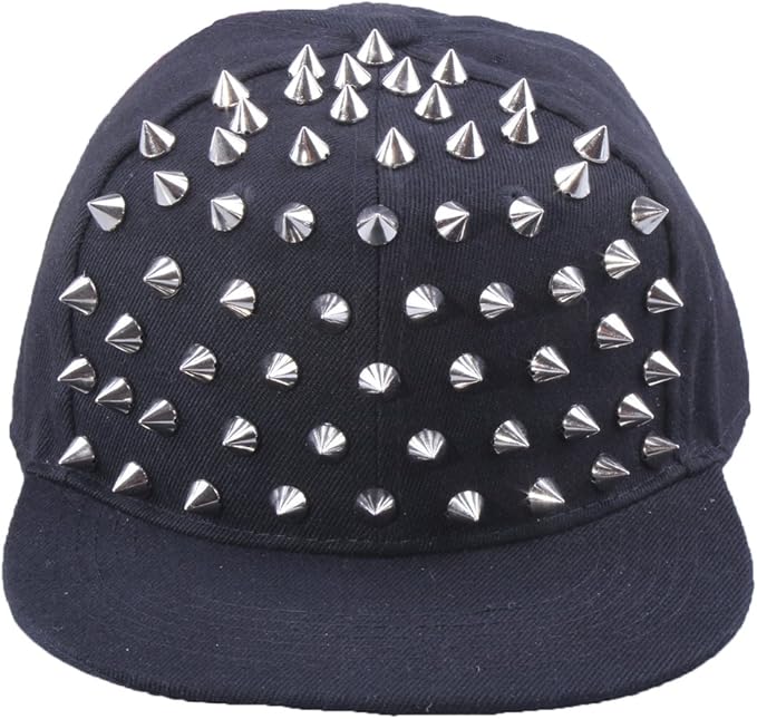 Amazon.com: LOCOMO Men Women Punk Hedgehog Rock Hip Hop Silver Rivet ...