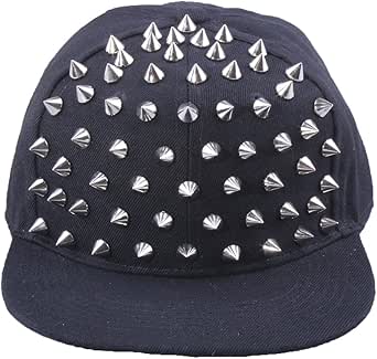 Amazon.com: LOCOMO Men Women Punk Hedgehog Rock Hip Hop Silver Rivet ...