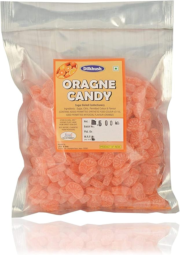 Orange Candy - Indian Fruit Toffee 1Kg (35.27 OZ) by Dilkhush: Amazon ...