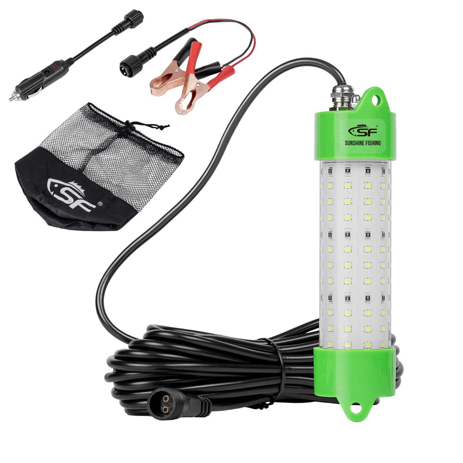 SF LED Underwater Fishing Light 70W Fish Attracting Light 9000lm Green ...