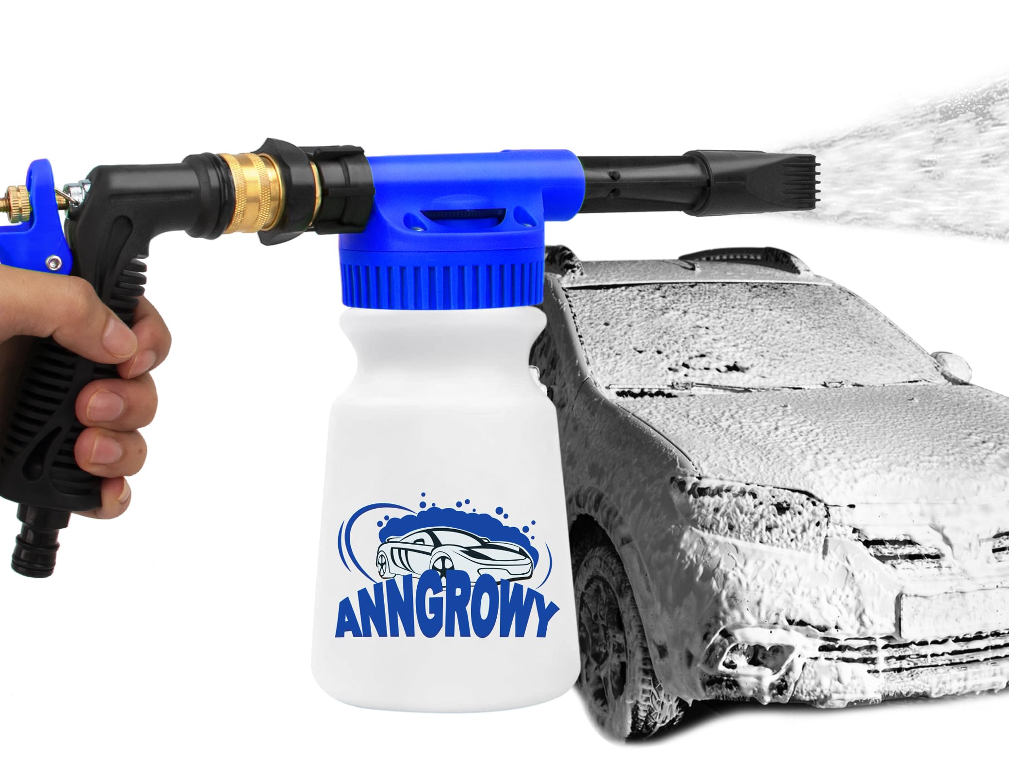 anngrowy Car Wash Foam Gun Foam Cannon Garden Hose Spray Foam Gun Soap Car Wash Foam Cannon ...