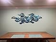 Amazon.com: Rip Tide Modern Abstract Large Metal Wall Art Sculpture ...