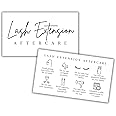 Amazon.com: Lash Aftercare Extension Care Cards | 50 Pack | Eyelash ...