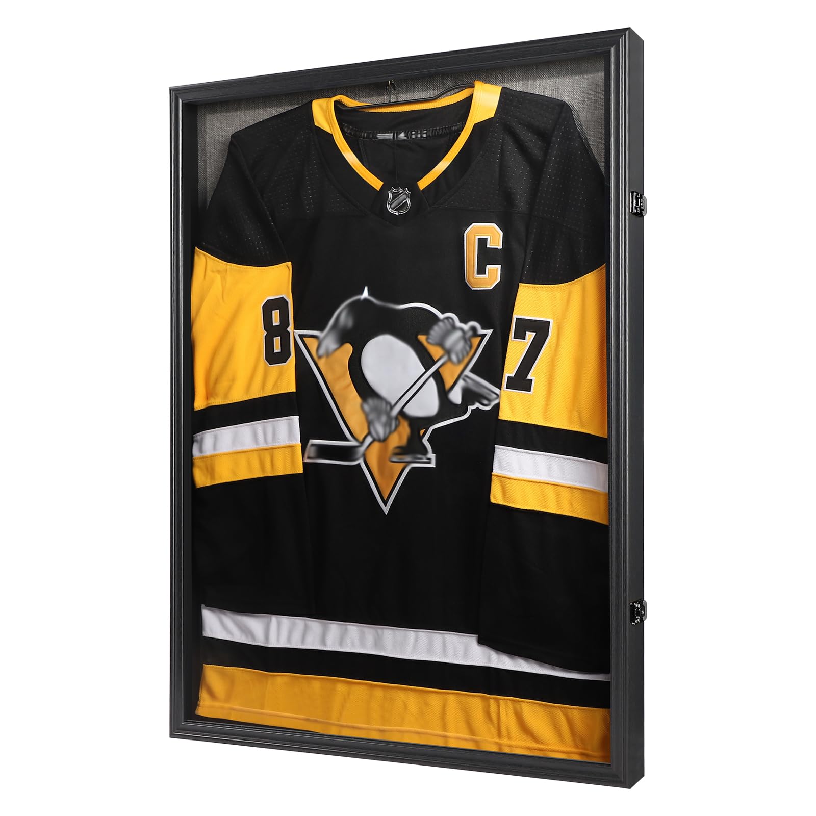 Large Jersey Frame Display Case, 26x37 Lockable Shadow Box Sports ...