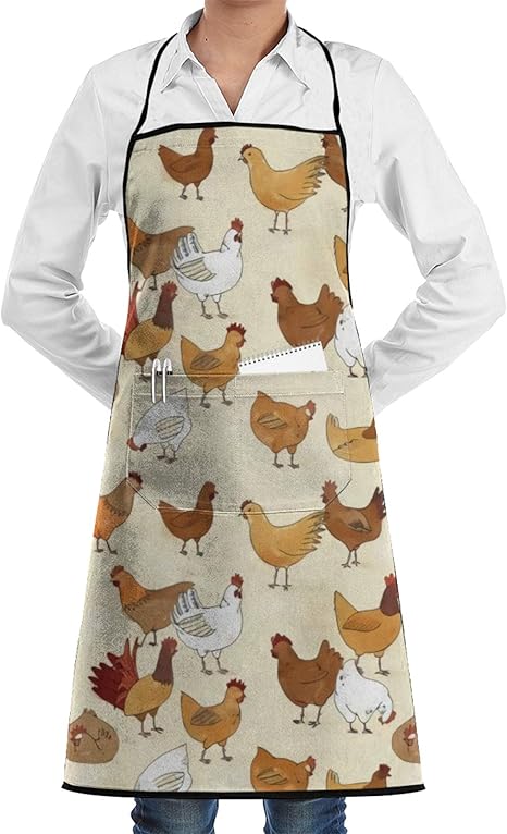 Amazon.com: A Brood Of Chickens Aprons for Women Men Waterproof ...