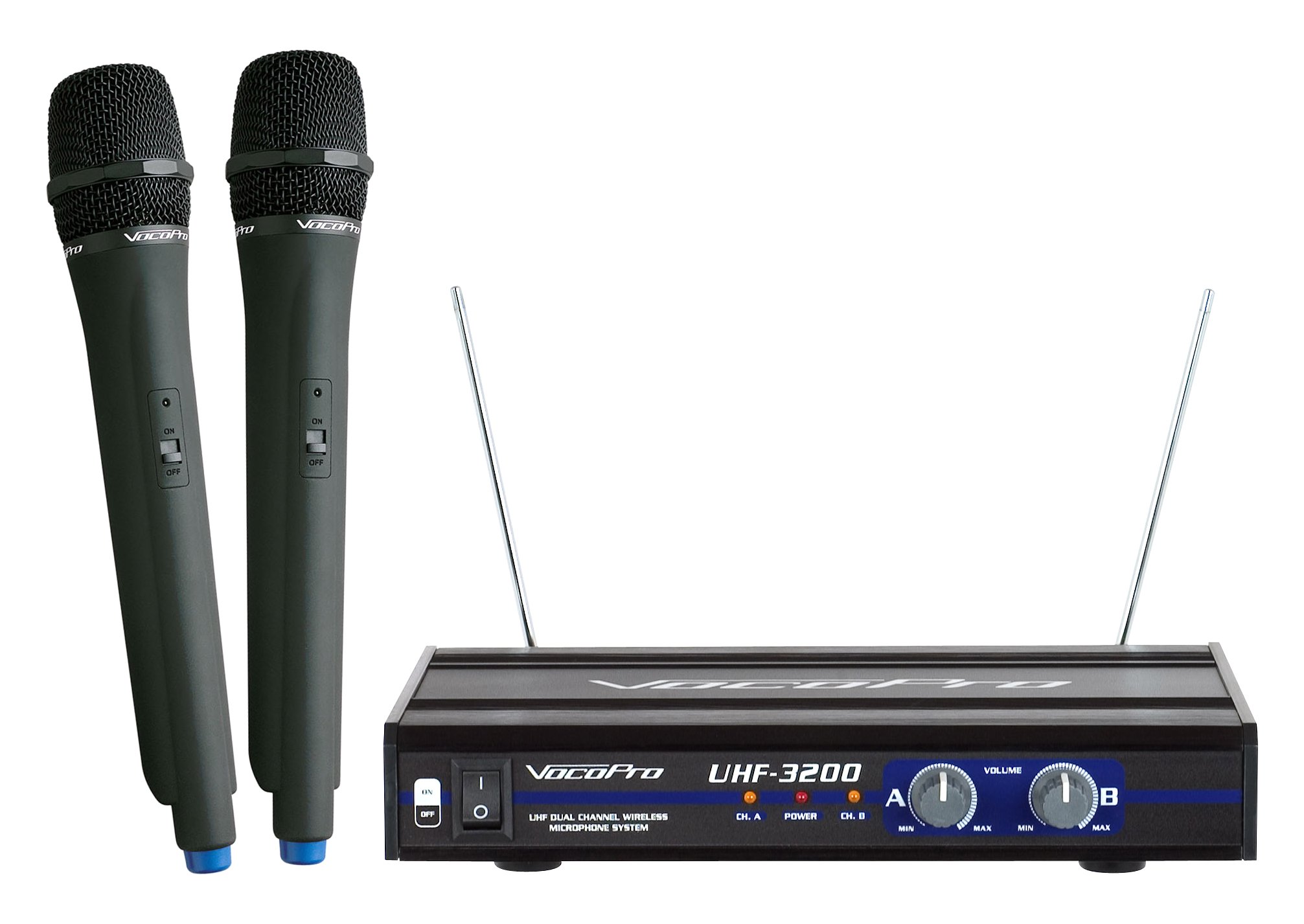 VocoPro UHF-3200 UHF-Dual Channel Wireless Microphone System for sale ...