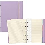 Filofax Refillable Notebook Classic Pastel, A5 Rose Leather-Look Cover ...