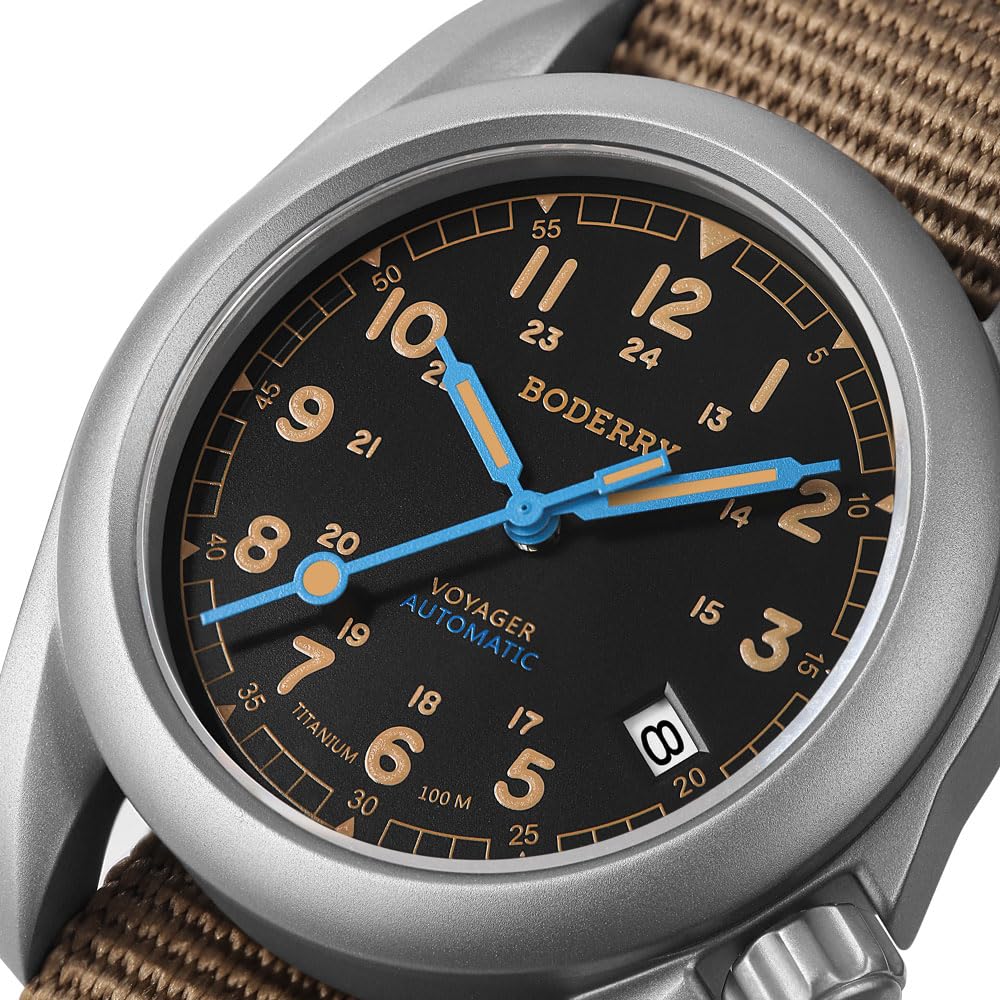 Mua BODERRY Men's Watch Titanium Automatic Field Watch 40mm Military ...