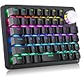 Amazon.com: Koolertron One Handed Mechanical Gaming Keyboard, Black Programmable Macro Keypad ...