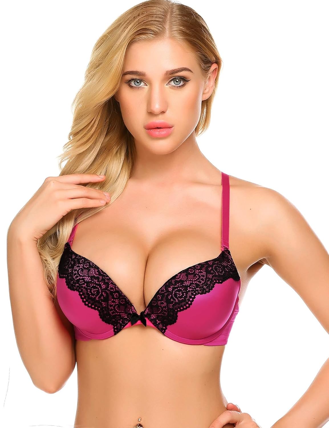 Ekouaer Women s Perfectly Fit Padded Underwire Push Up T Shirt Bra 32A