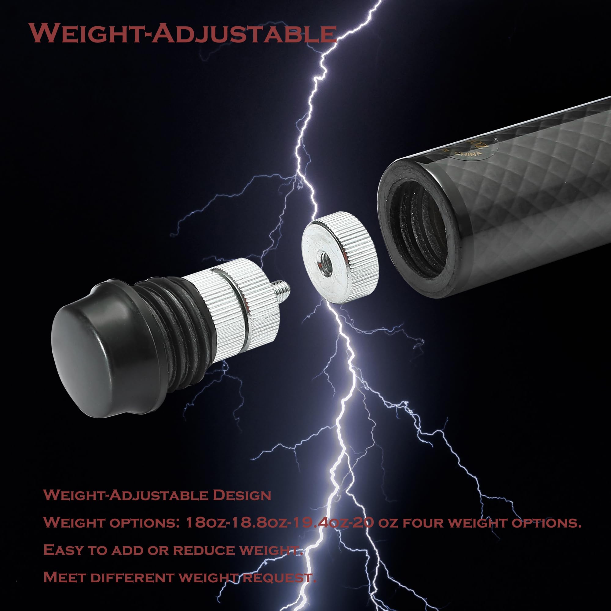 Mua CROWN ME Carbon Fiber Pool Cue Stick 12.8mm Tip Billiard Carbon ...