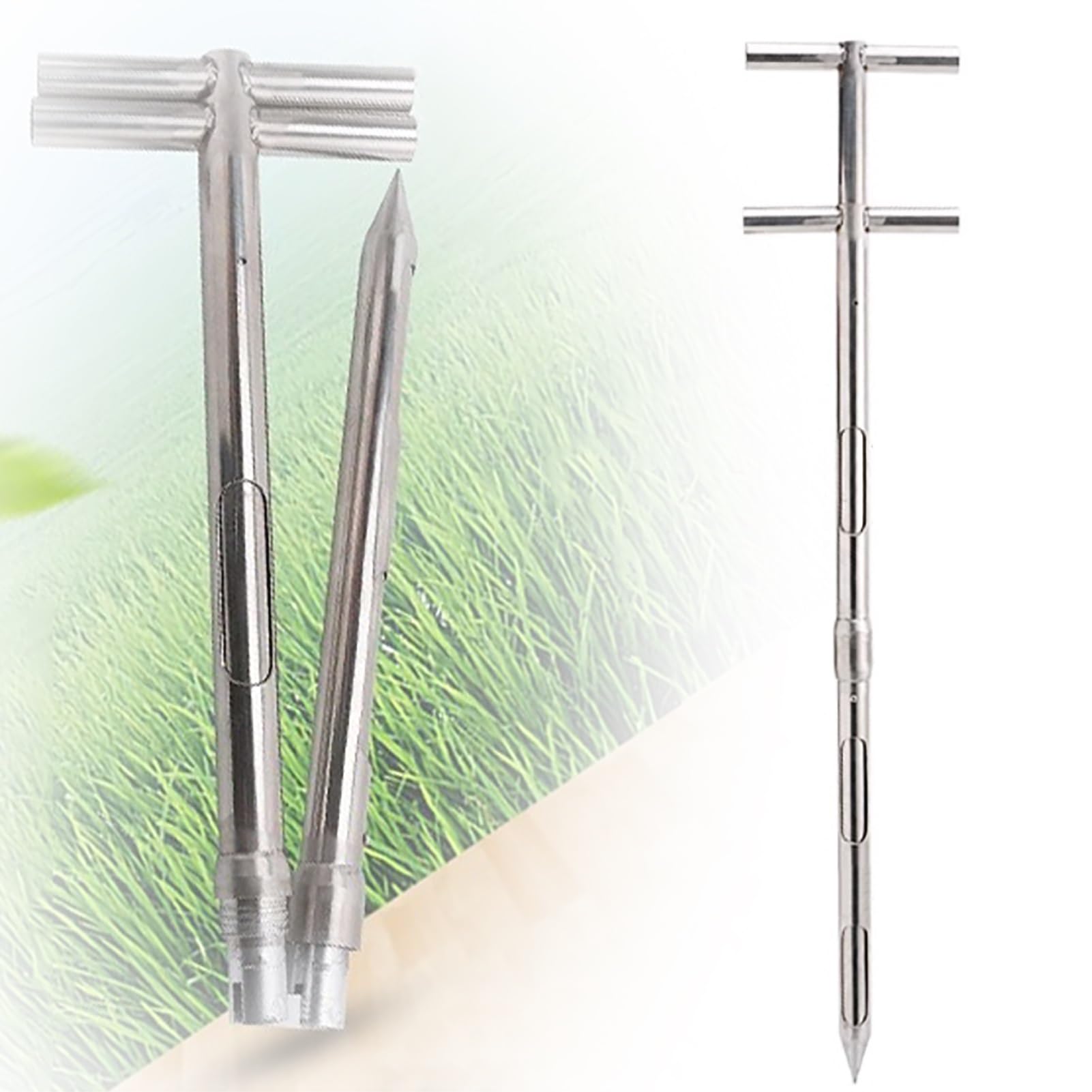 Foldable Soil Grain Probe Sampler - Stainless Steel 1.5-4m (3.5m/11.4ft ...