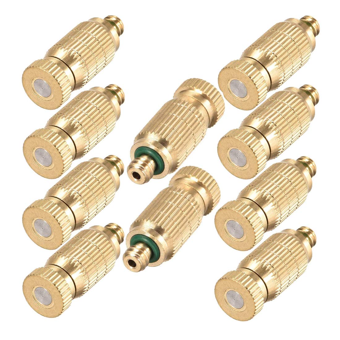 Brass Misting Nozzle, 10 Pack High Pressure Spray Misting Nozzle 10/24 ...
