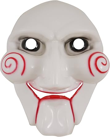 Adults Scary Jigsaw Face Mask Halloween Fancy Dress Accessory: Amazon ...