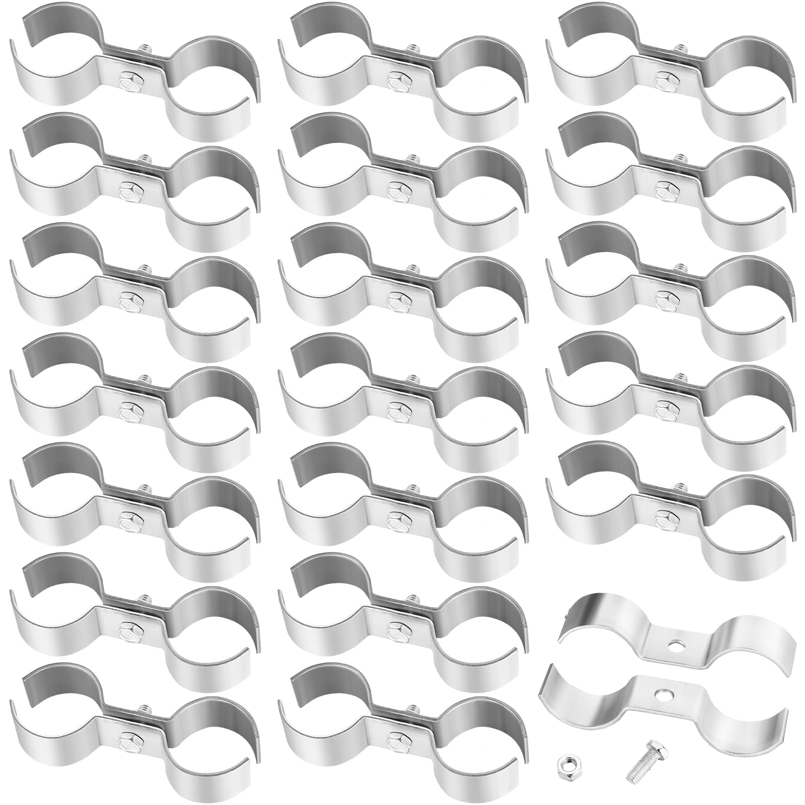 Hicarer 1 3/8" Dog Kennel Clamps, Metal Cage Dog Kennel Clamps for 1 3/ ...