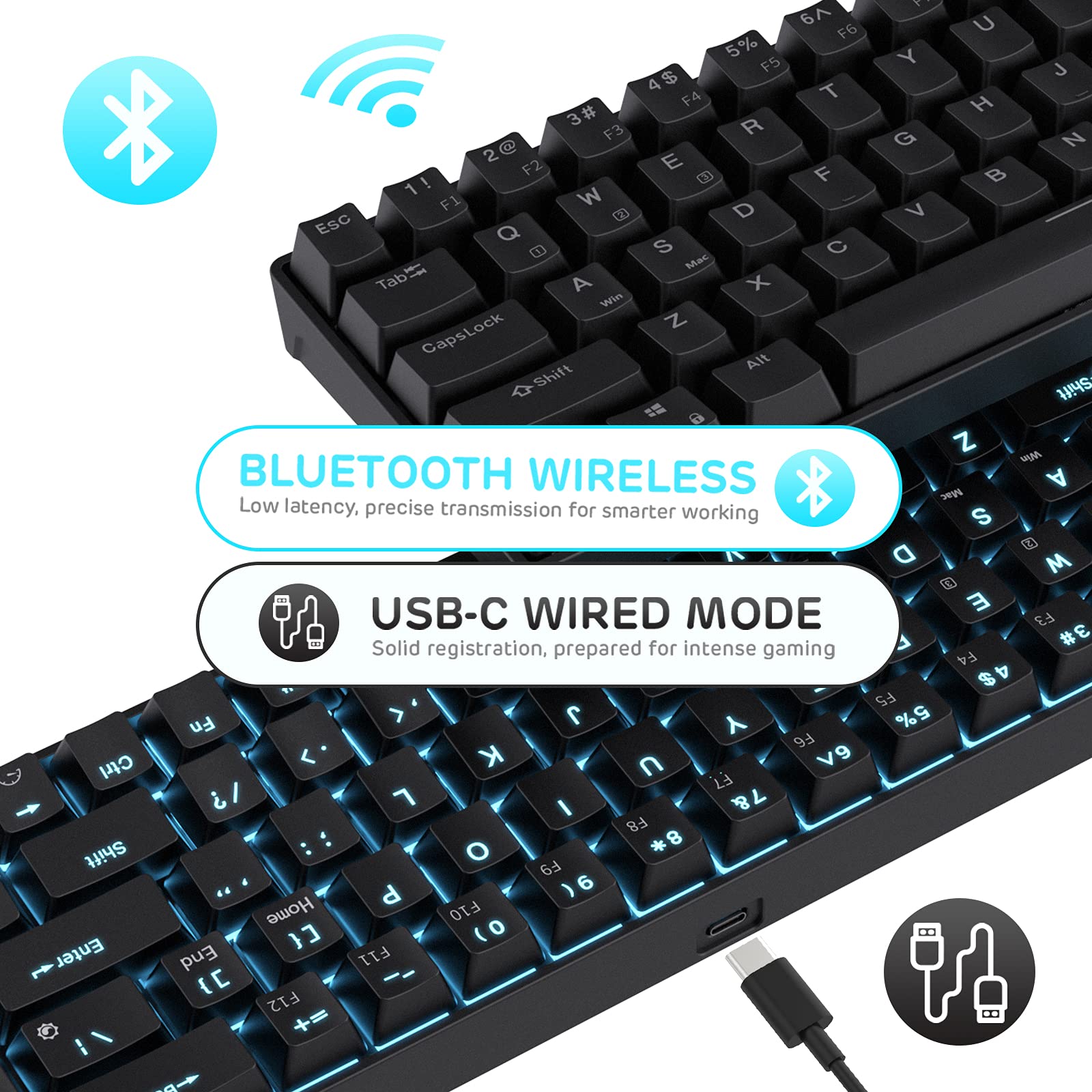 Mua RK68 Wireless Hot Swappable 65% Mechanical Keyboard, 68 Keys ...