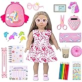 Amazon.com: 18 inch Doll Clothes and Accessories School Supplies Play ...