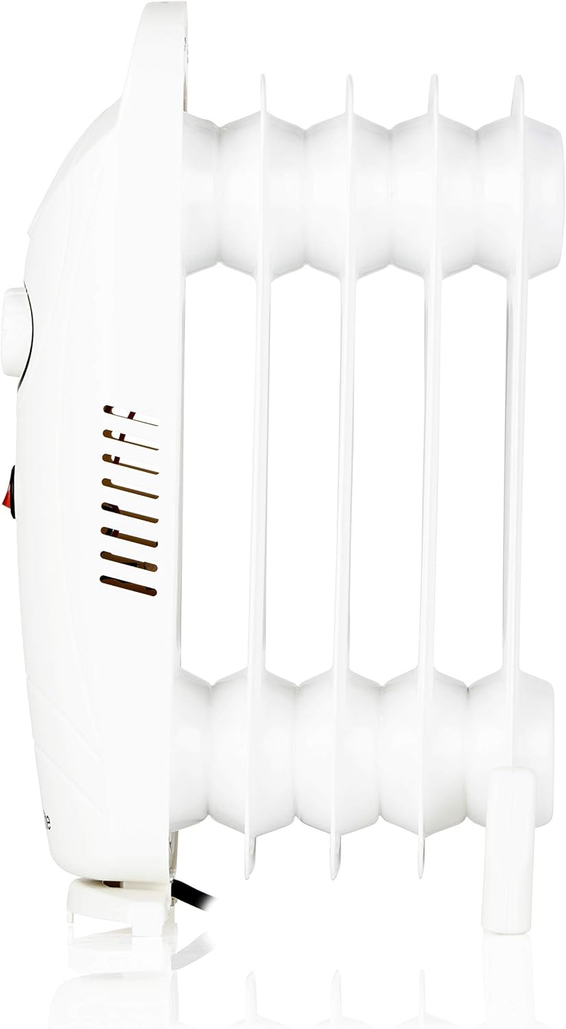 Warmlite WL43002YW 650W 5 Fin Oil Filled Radiator with Adjustable ...