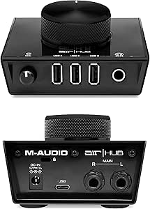 Amazon.com: M-Audio AIR|HUB - USB Audio Interface with 3 Port Hub and ...