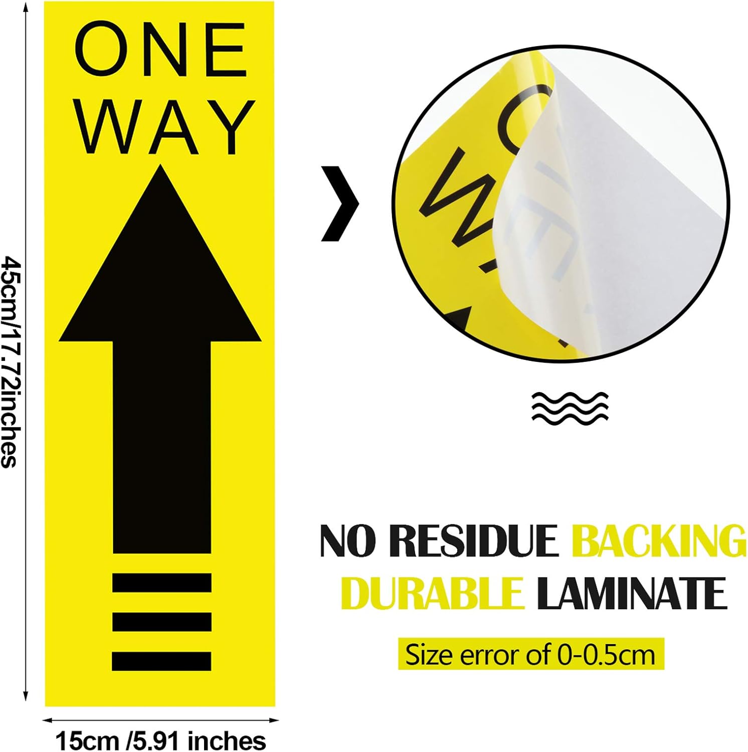 20 Pieces Social Safety Distancing Floor Decal One Way Directional ...