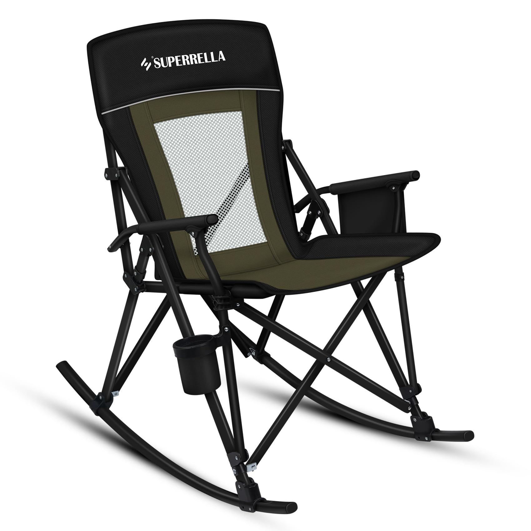 Superrella Folding Rocking Camping Chair Portable Outdoor Rocker with ...