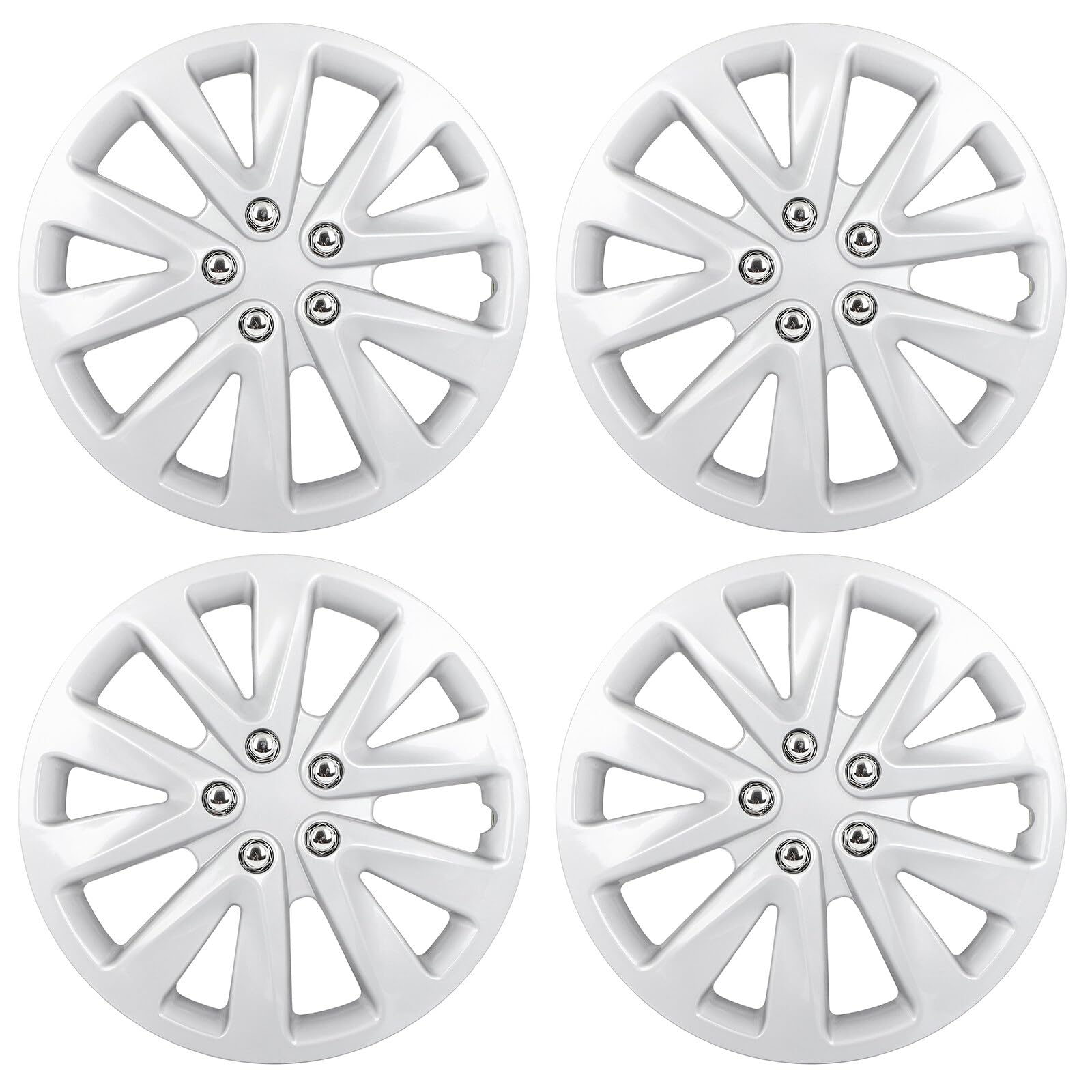 OCPTY High Grade ABS with Retention Ring 4 Pack 15 inch Car Wheel Rim ...