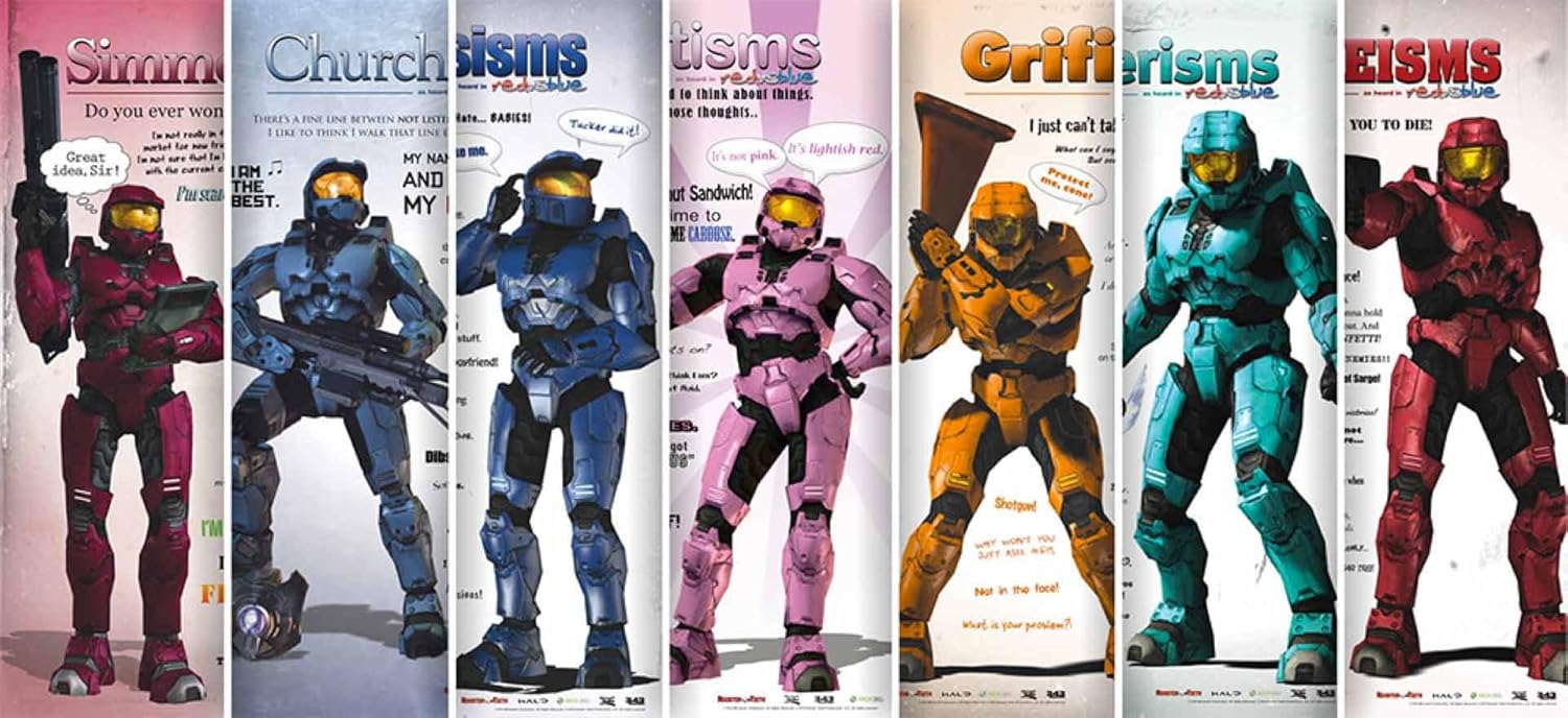 Amazon.com: Red vs Blue: Isms Poster Bundle: Prints: Posters & Prints