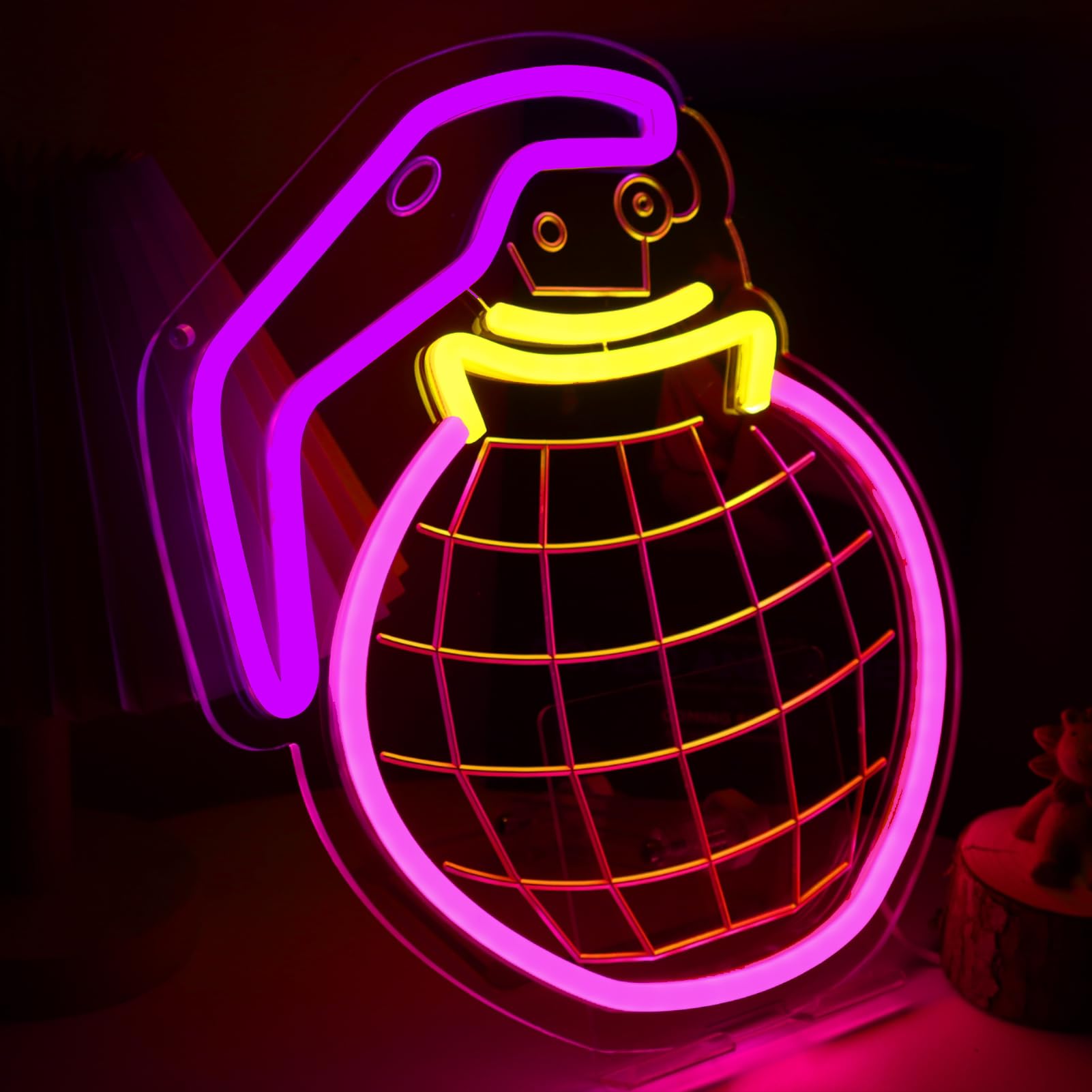 LmprintNook Boogie Bomb Neon Signs For Wall Decor, Dimmable Fortnight ...
