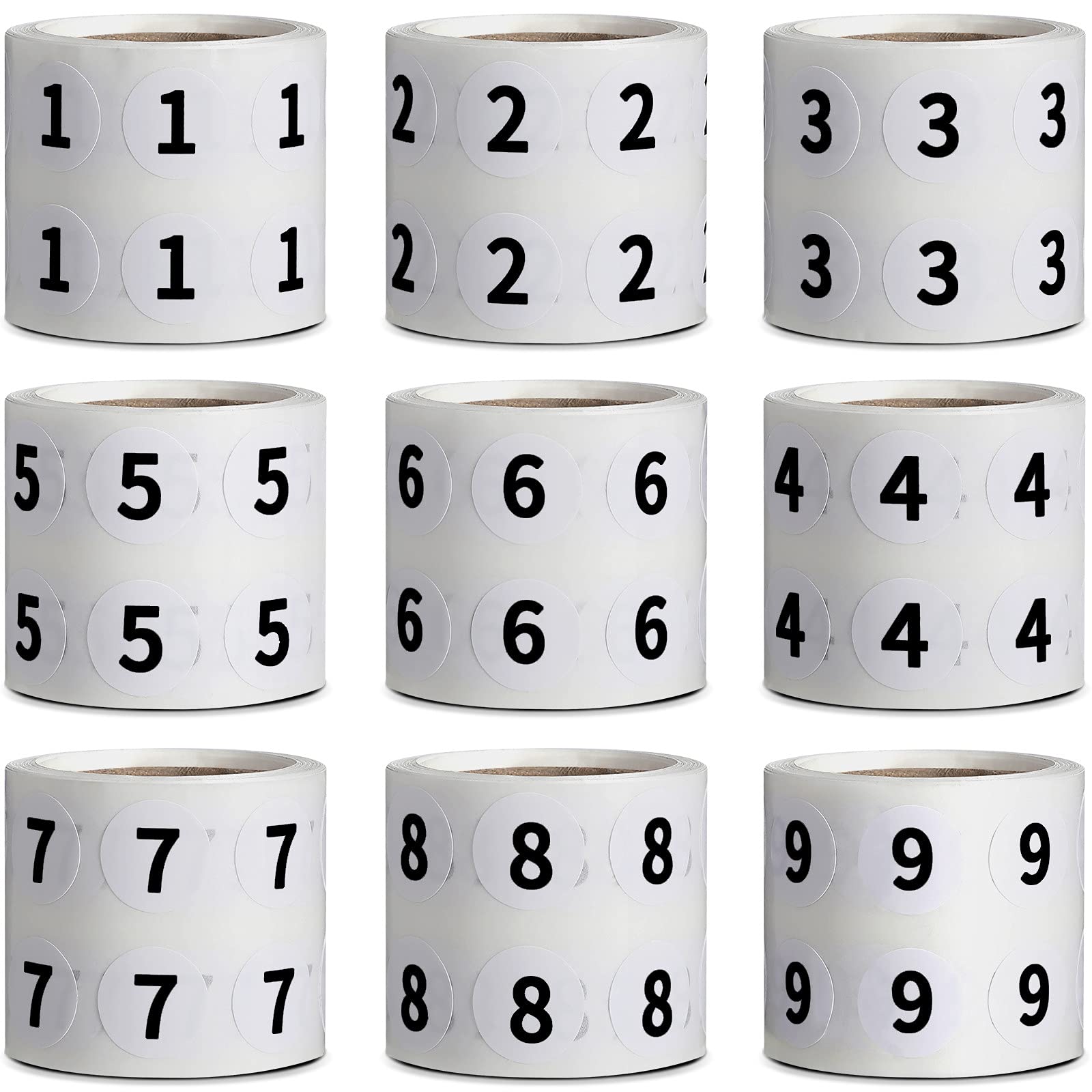 Mua 4500 Pieces 9 Rolls Circle Number Sticker 1-9 Warehouse ...