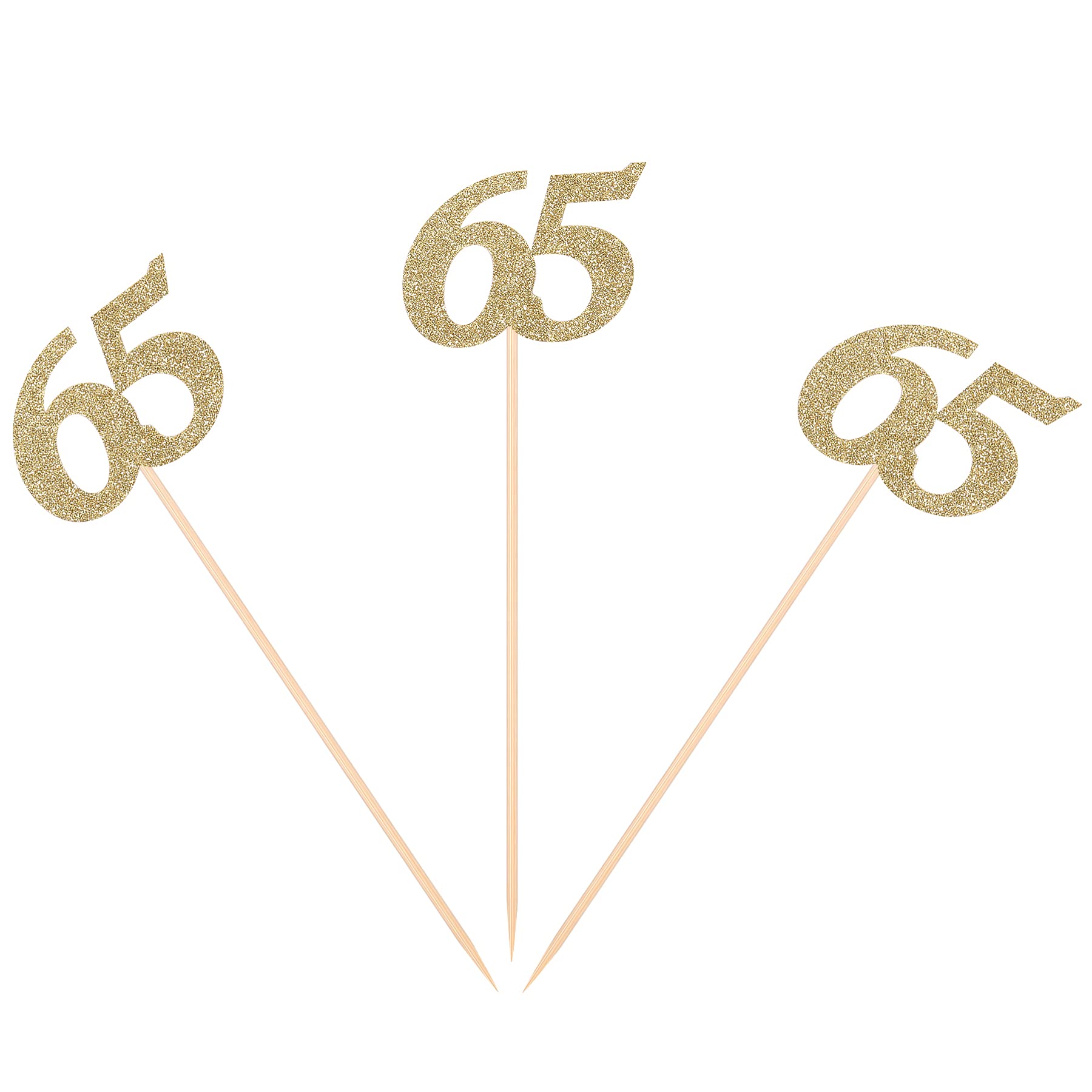 65th Birthday Gold Glitter