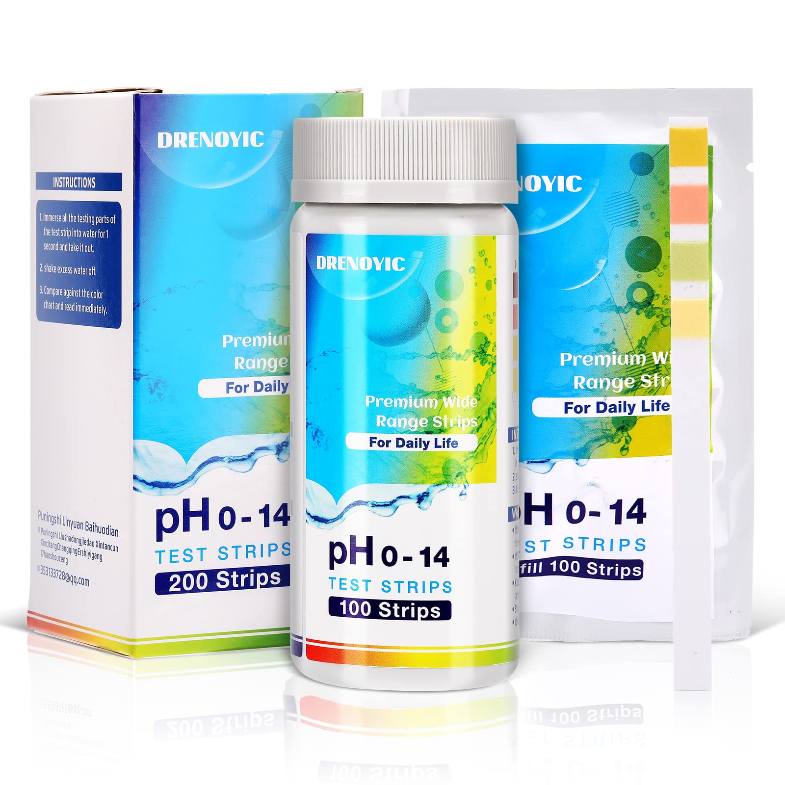 Mua pH Test Strips - 0 to 14 (200 ct) Universal Acid Alkaline Litmus ...