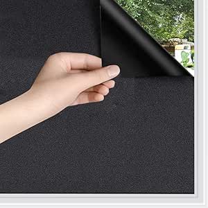 Amazon.com: Static Cling Total Blackout Privacy Window Film Cover 100% ...