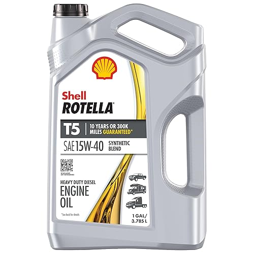 Shell Rotella T5 Synthetic Blend 15W-40 Diesel Engine Oil, 1 Gallon in ...