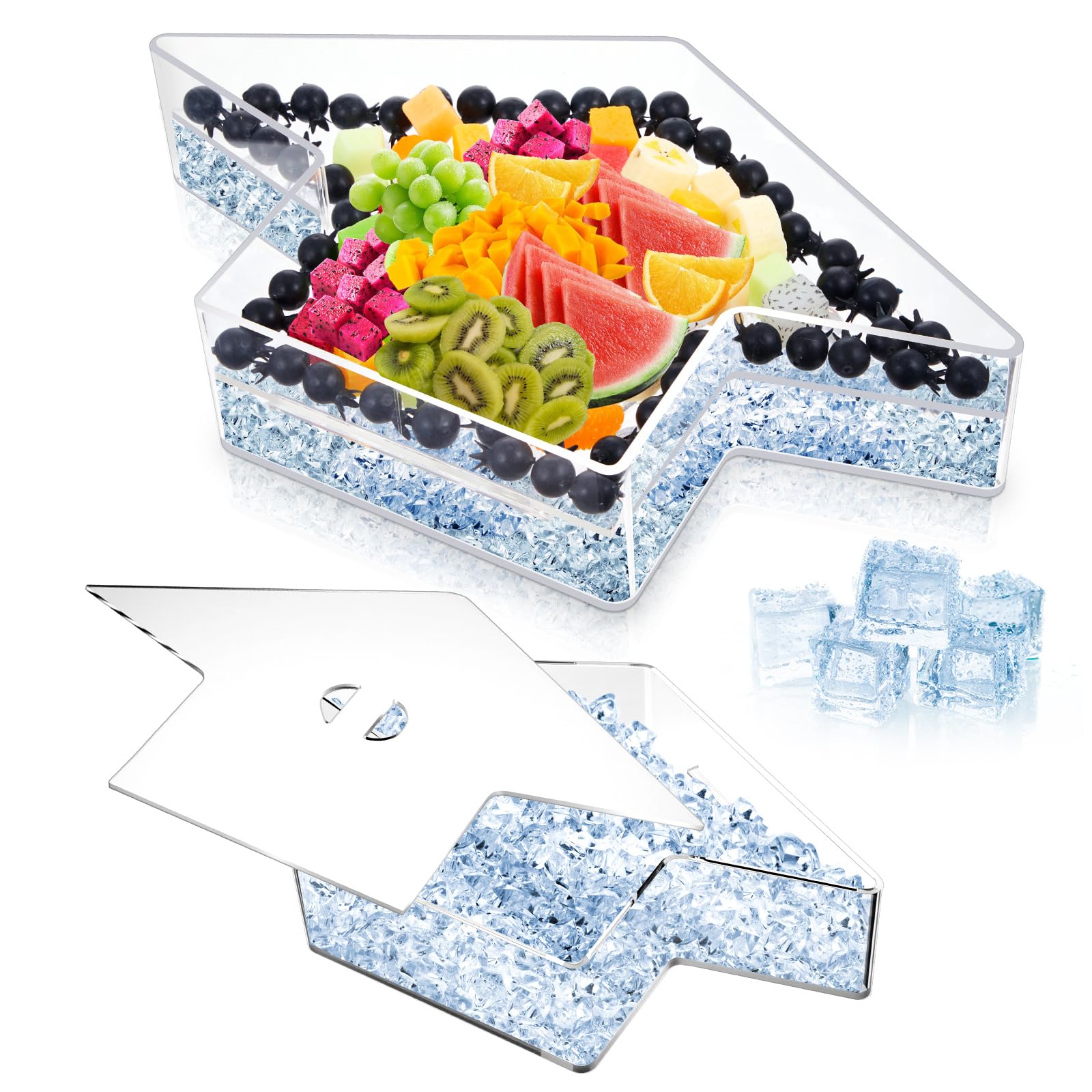 Blushtier 14. 9 Inch Double Layer 2025 Graduation Chilled Serving Trays ...