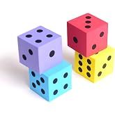 Amazon.com: Kicko | Foam Dice Set - 6 Assorted Large Sided Dice ...