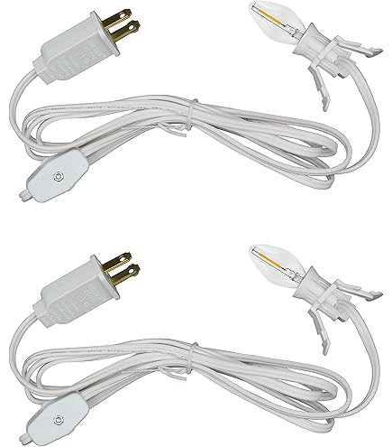 Candelabra Base Cord 5 Foot Lamp Cord With E12 Socket - Snap-in Pigtail ...