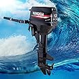 Amazon.com: HANGKAI 12HP 2-Stroke Outboard Motor, Fishing Boat Engine, 169CC Heavy Duty Boat ...