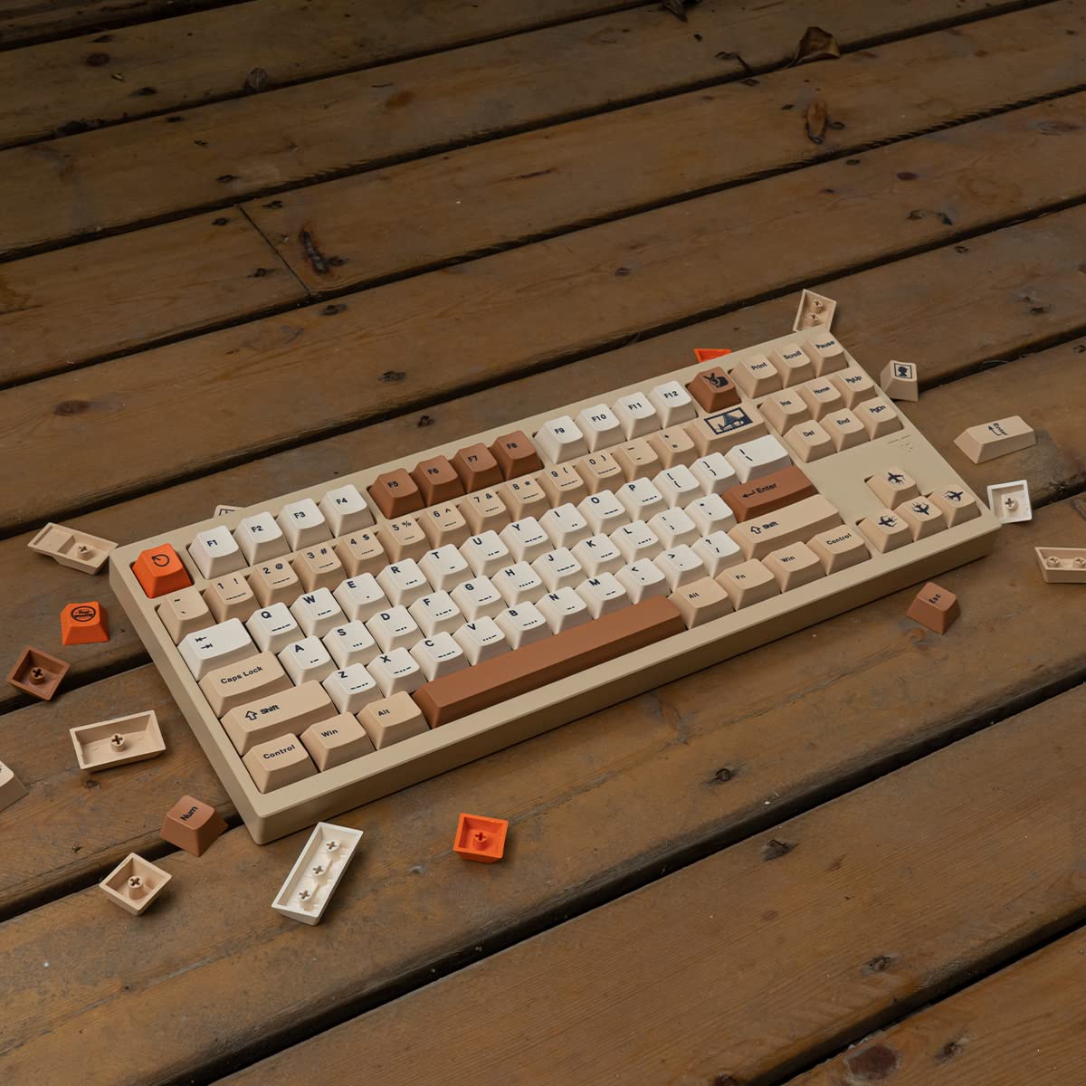 Mua PBT Key Caps 143 Keys Cherry Profile Retro Key Cap Set Dye ...