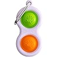 Amazon.com: Fat Brain Toys Simpl Dimpl - Simple Dimple - Orange/Lime - Popping Fidget Keychain ...