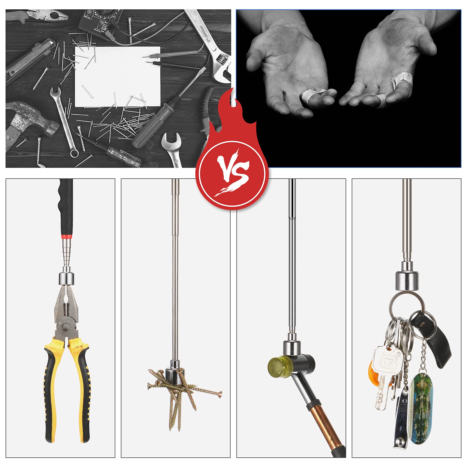 Mua Patelai 4 Pcs Telescoping Magnet Tool Inspection Mirror Set with 2 ...