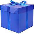 Amazon.com: Jaywayang Medium Royal Blue Gift Box with Lids, Ribbon and ...